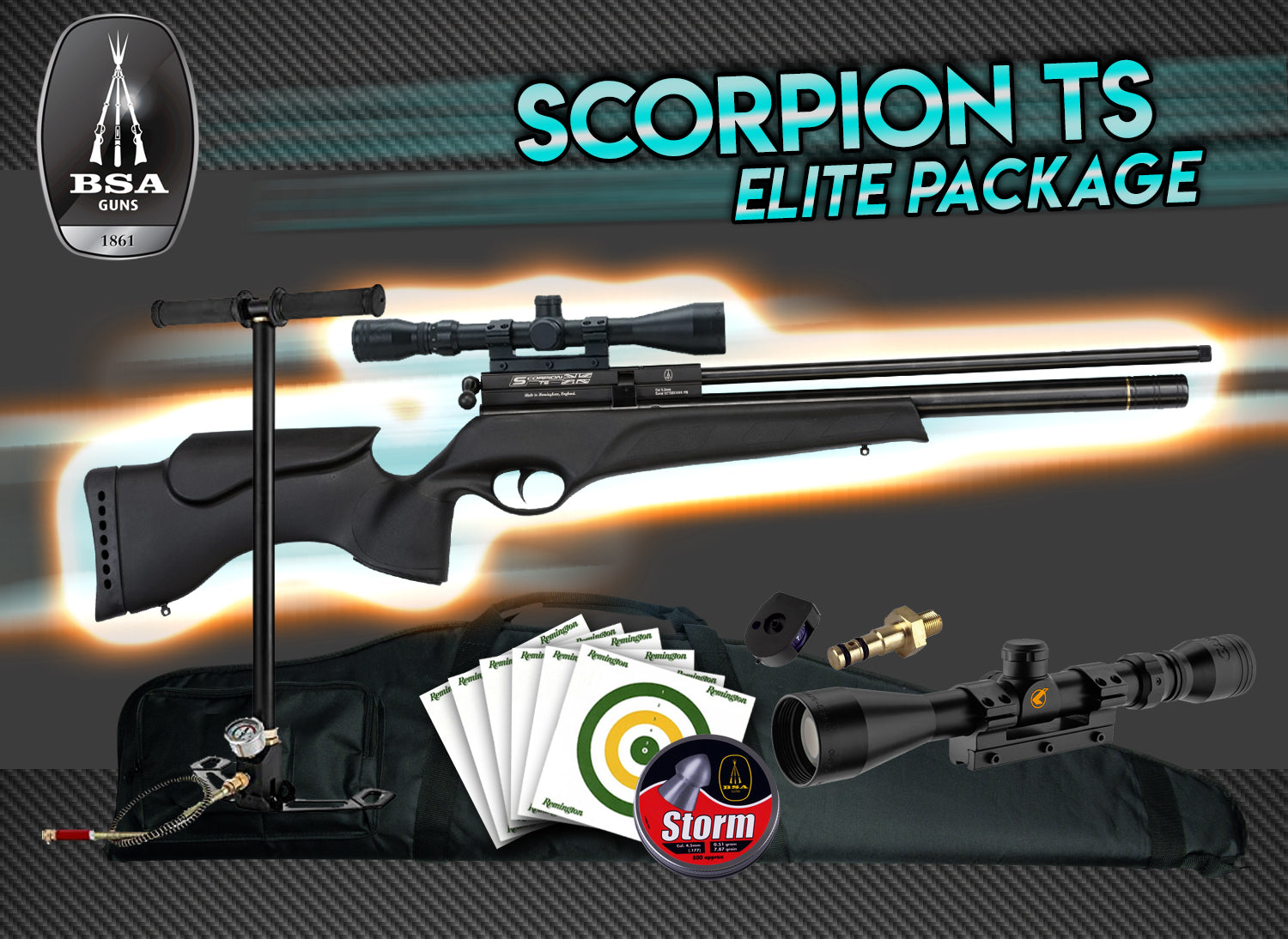 BSA Scorpion TS Elite Package Deal Tactical Synthetic Multi-Shot PCP ...