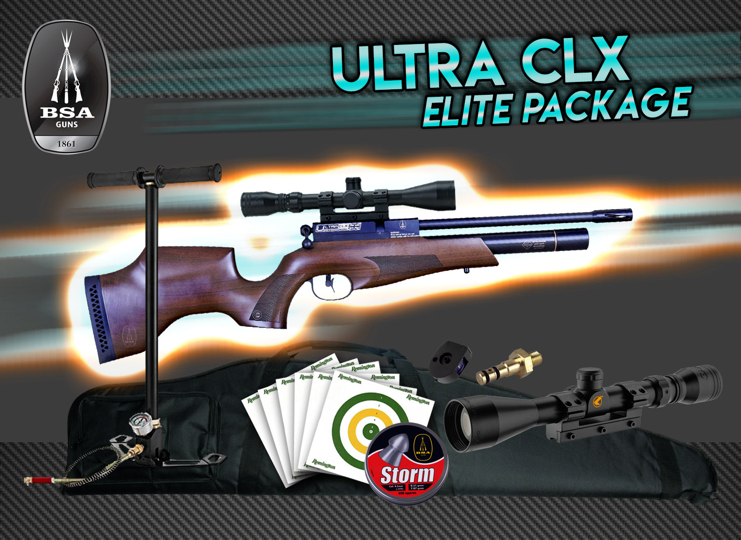 BSA ULTRA CLX Elite Package Deal Tactical Synthetic Multi-Shot PCP ...
